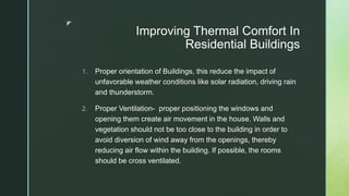 Thermal comfort in buildings | PPTX