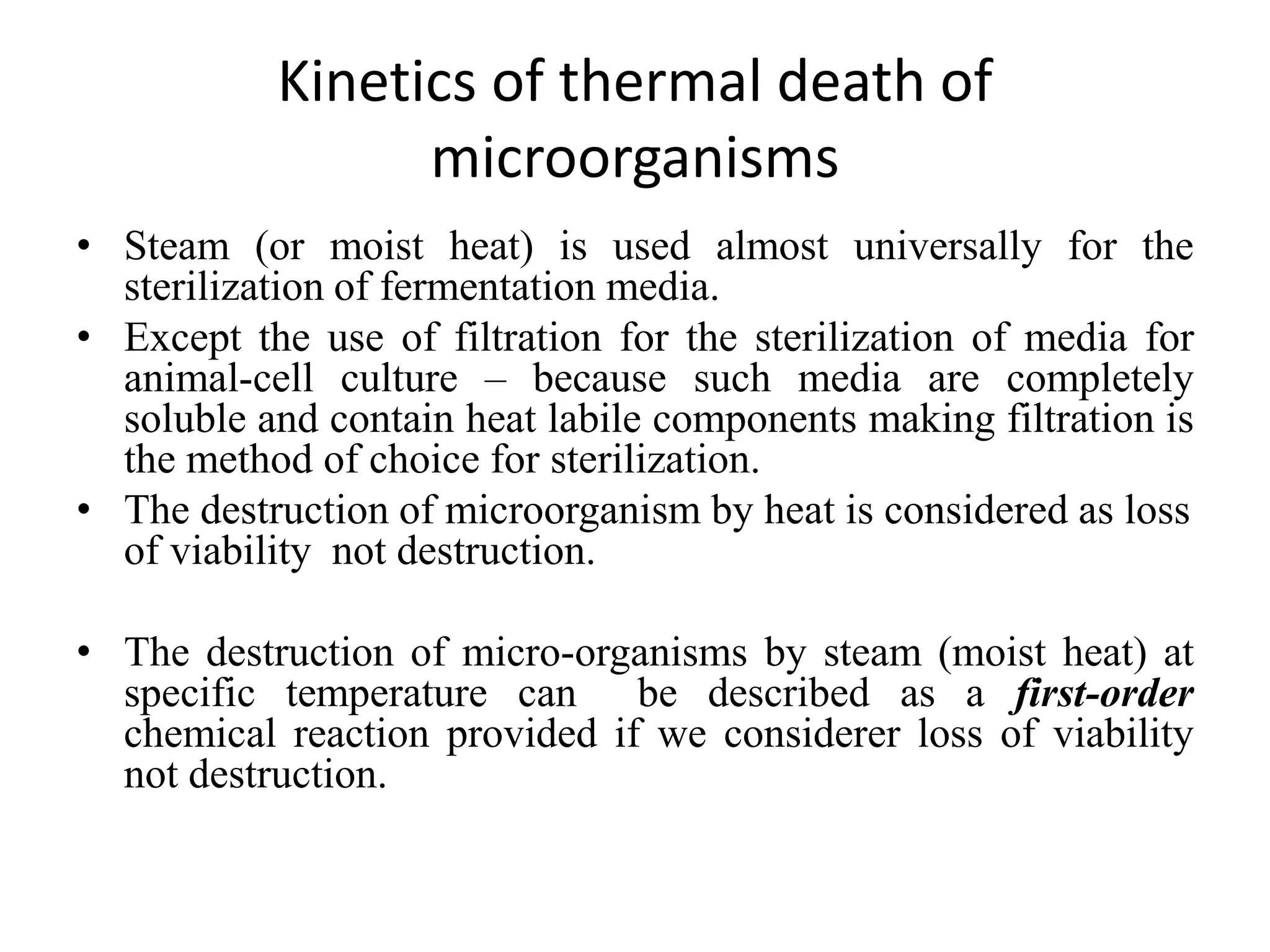 Thermal Death Kinetics and various Isotherms | PPTX