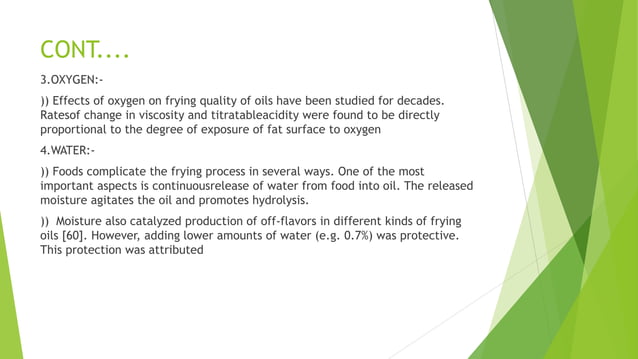 Thermal decomposition of fats & oil | PPTX