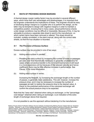 Thermal Design Margins for Heat Exchangers | PDF