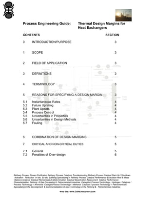 Thermal Design Margins for Heat Exchangers | PDF