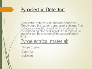 Thermal detector & its type | PPTX