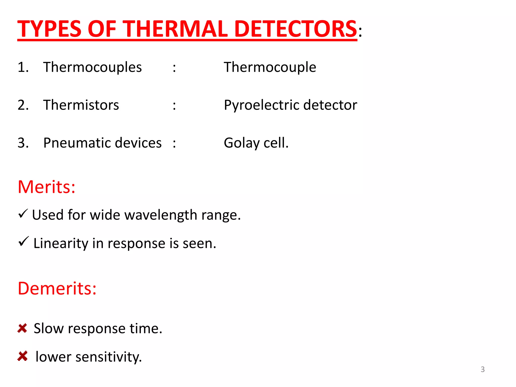 Thermal detectors of ir | PPTX