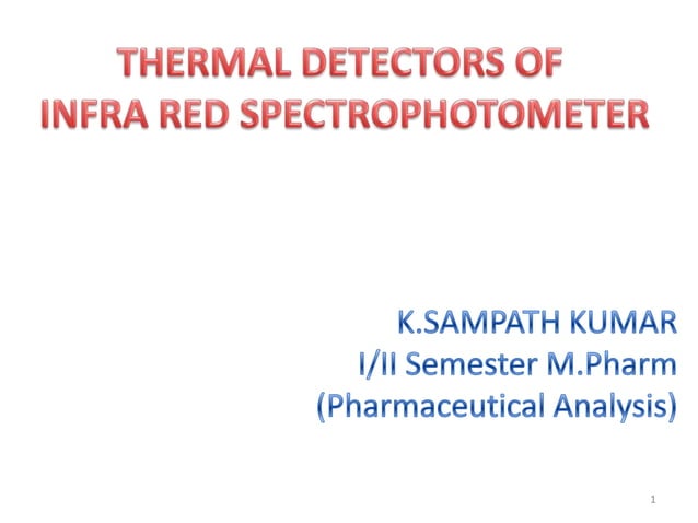 Thermal detectors of ir | PPTX