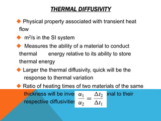 Thermal diffusuvity & newtons law of cooling | PPTX