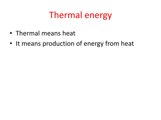 Thermal energy | PPT