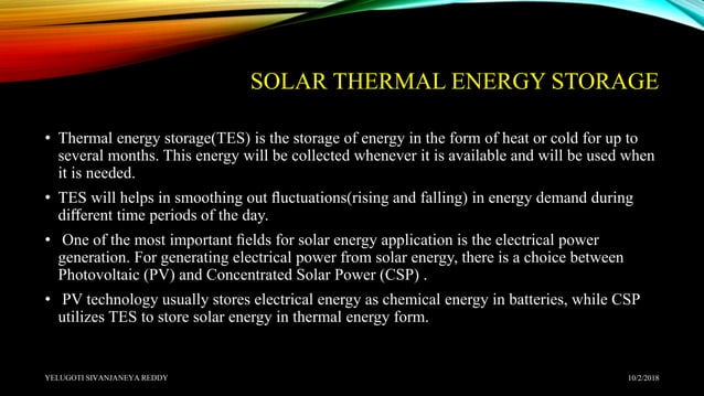 Thermal energy storage materials and systems for solar energy ...