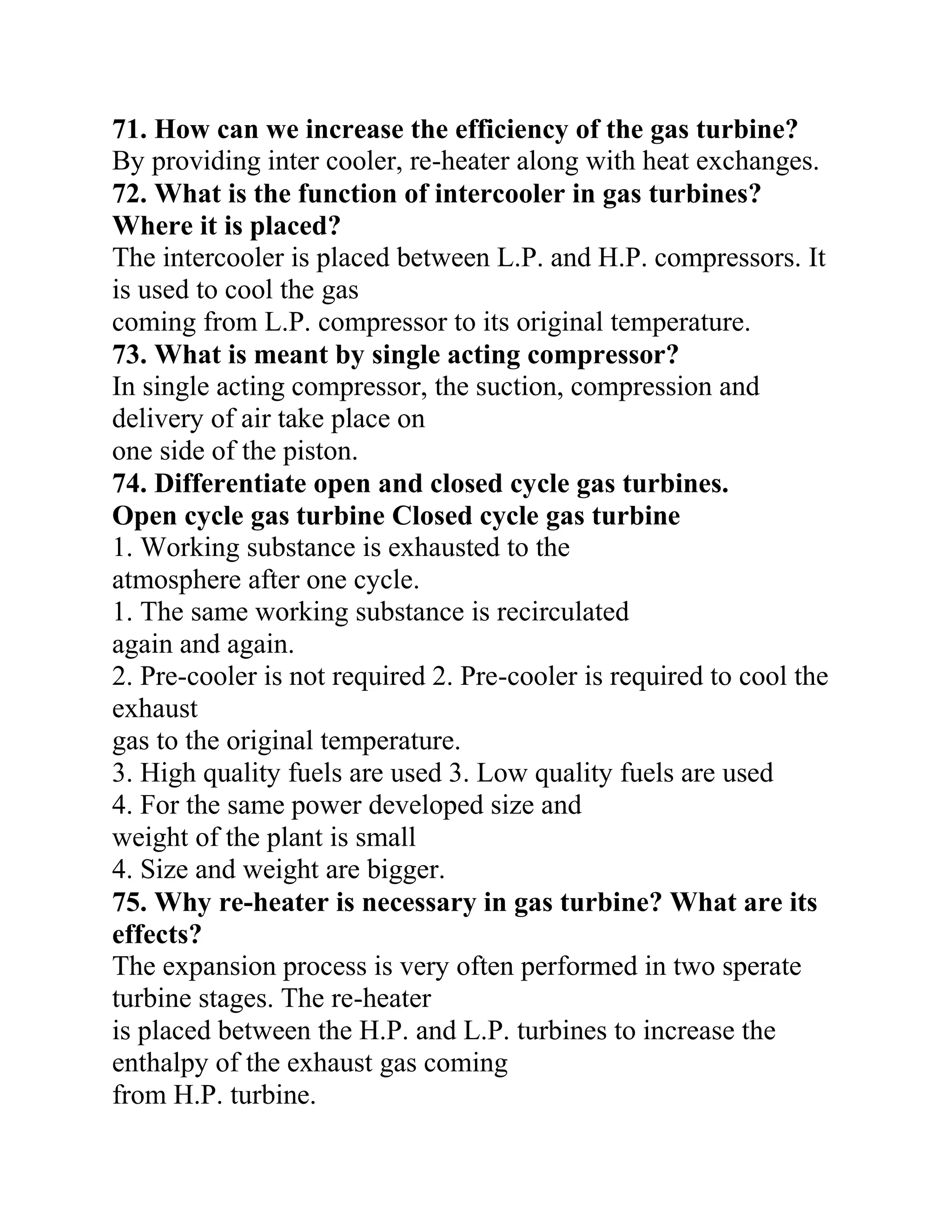 Thermal engineering 2 marks | DOCX | Chemistry | Science
