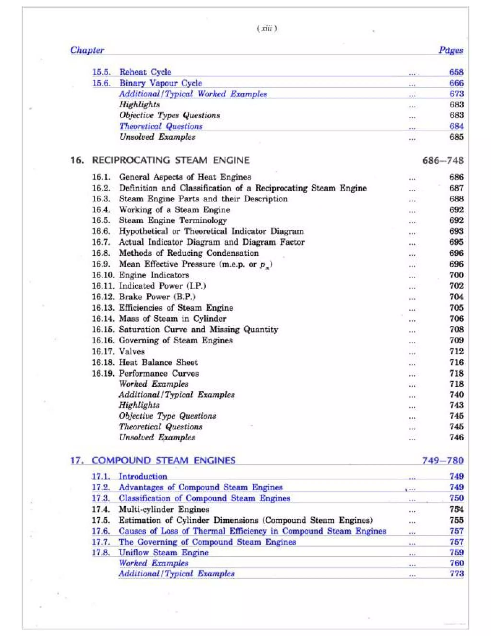 Thermal engineering by rk rajput contents | PDF