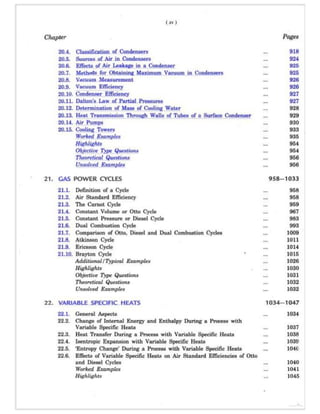 Thermal engineering by rk rajput contents | PDF