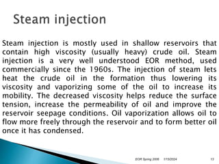 thermal enhanced oil recovery power point | PPT