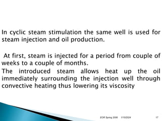 thermal enhanced oil recovery power point | PPT