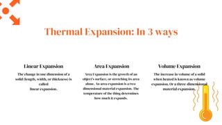 Thermal expansion physics therdmodynamics pptx | PPTX