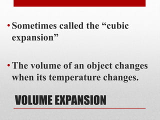 Thermal Expansion & Heat Transfer | PPTX