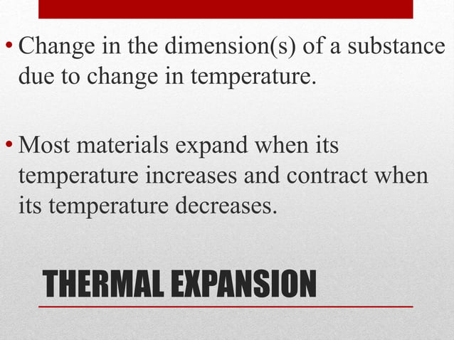 Thermal Expansion & Heat Transfer | PPTX | Chemistry | Science