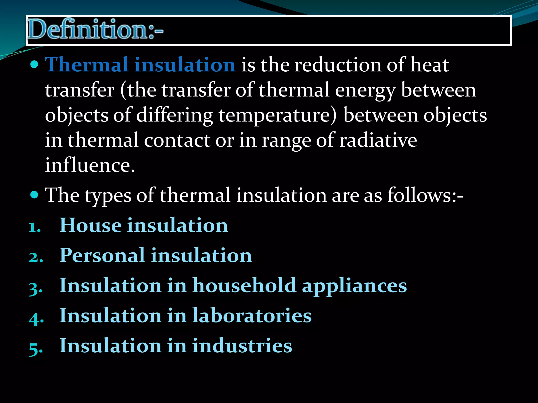 Thermal insulation.pptx physics project | PPTX