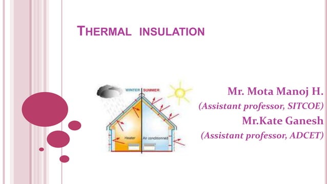 Thermal insulation of building | PPTX