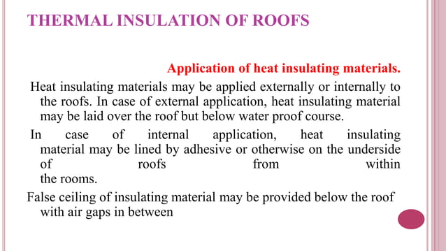 Thermal insulation of building | PPTX