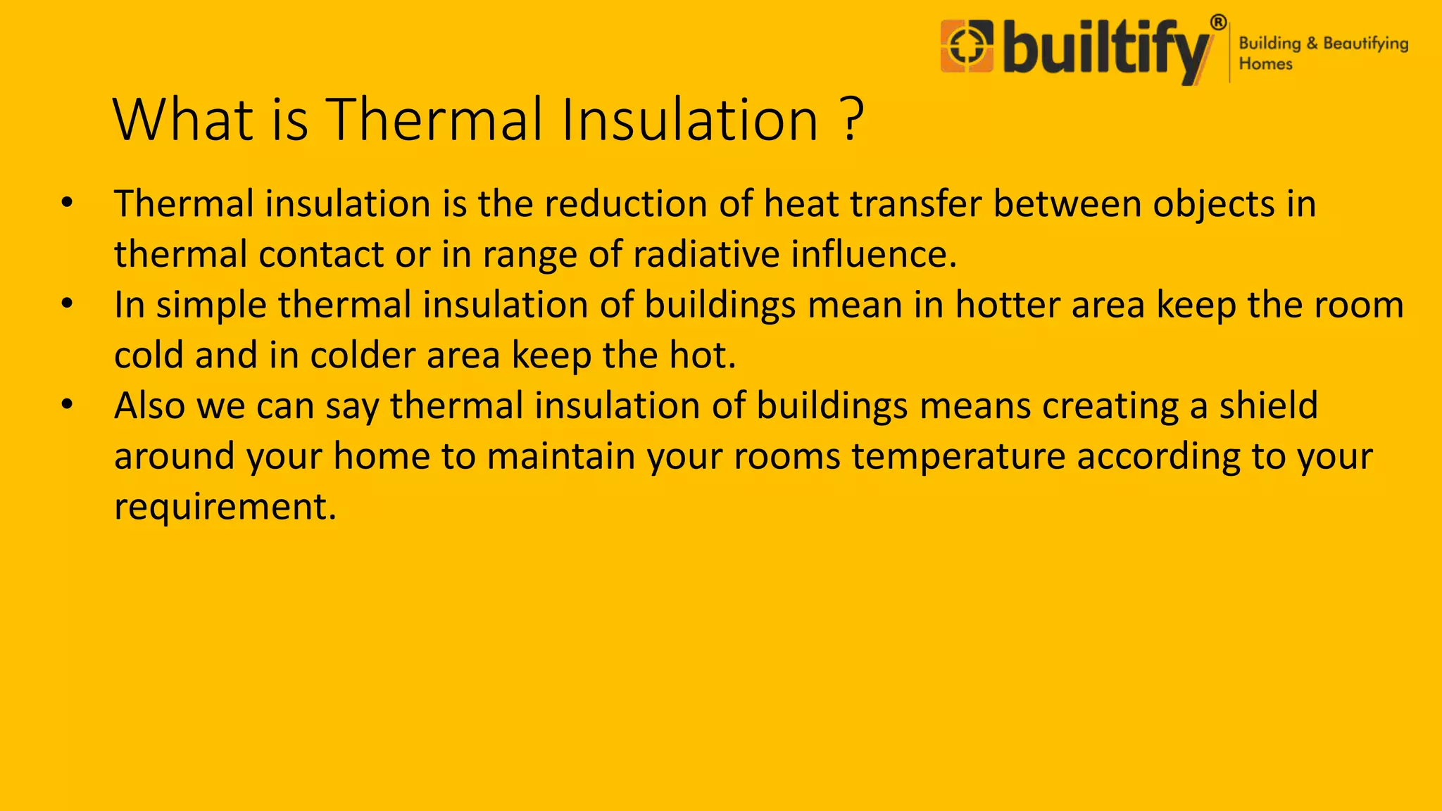 Thermal insulation of buildings | PPTX