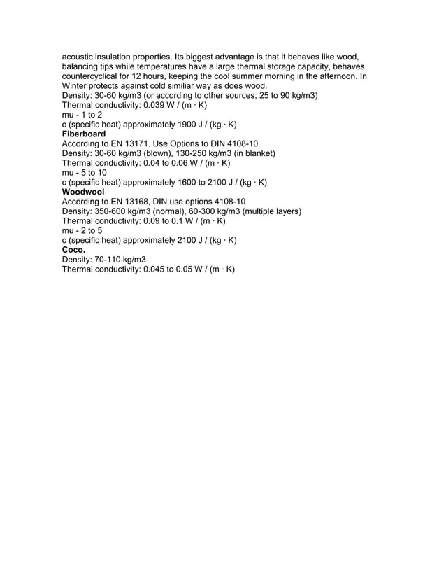 Thermal insulation materials 3 | DOCX | Physics | Science