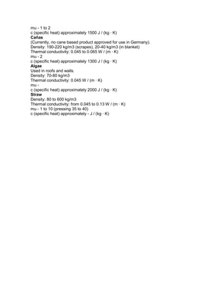Thermal insulation materials 3 | DOCX | Physics | Science