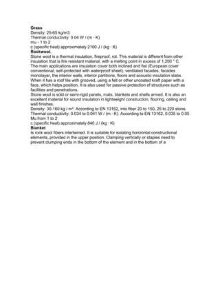 Thermal insulation materials 3 | DOCX