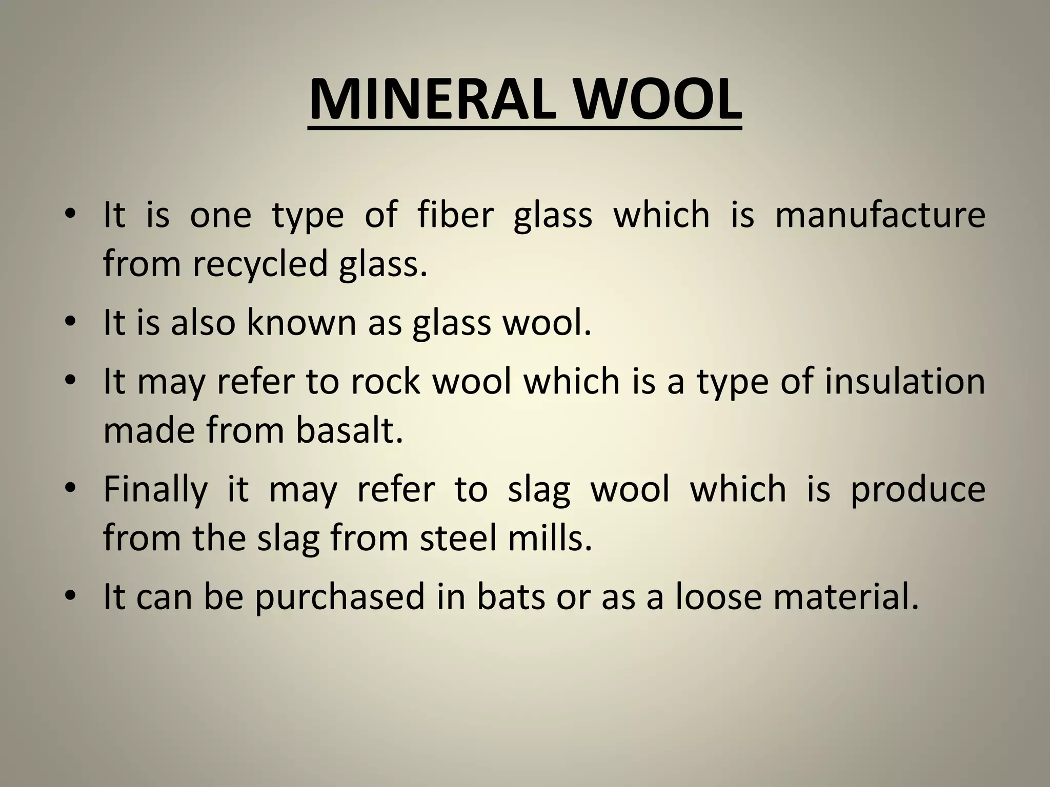 Thermal insulation materilials and its application | PPTX