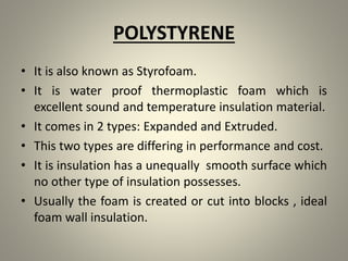 Thermal insulation materilials and its application | PPTX