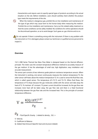 Thermal mass flow meter Operational Manual.pdf