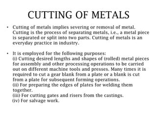 Thermal & mechanical cutting | PPTX