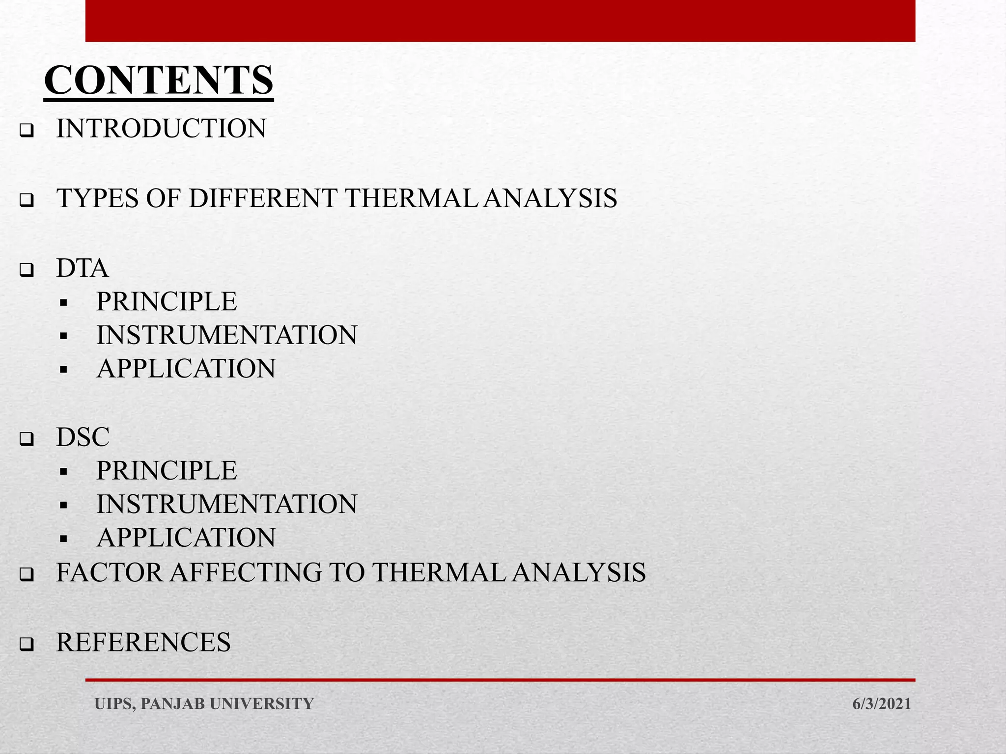 Thermal method of analysis. | PPTX