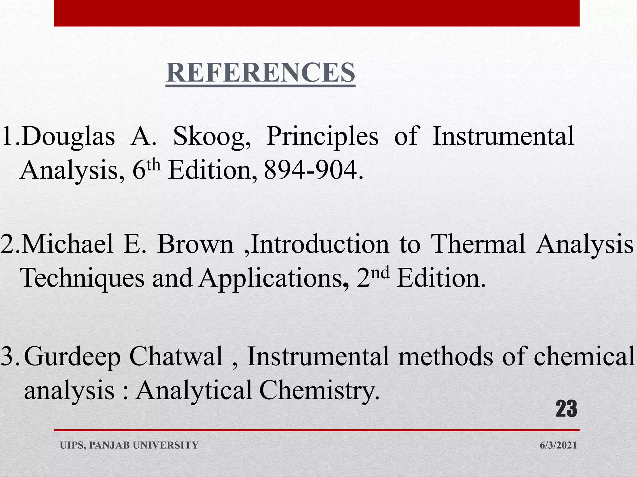 Thermal method of analysis. | PPTX