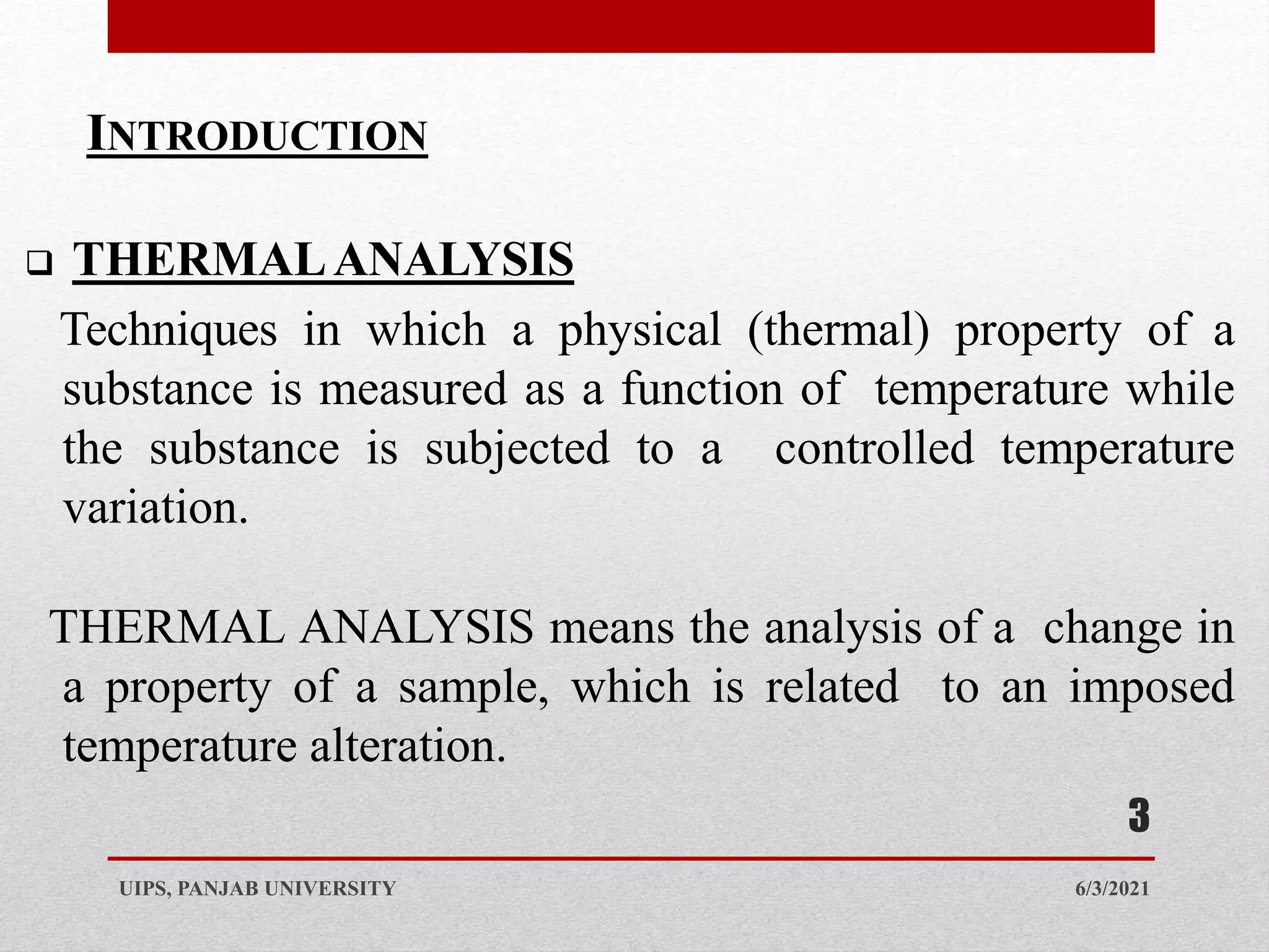 Thermal method of analysis. | PPTX