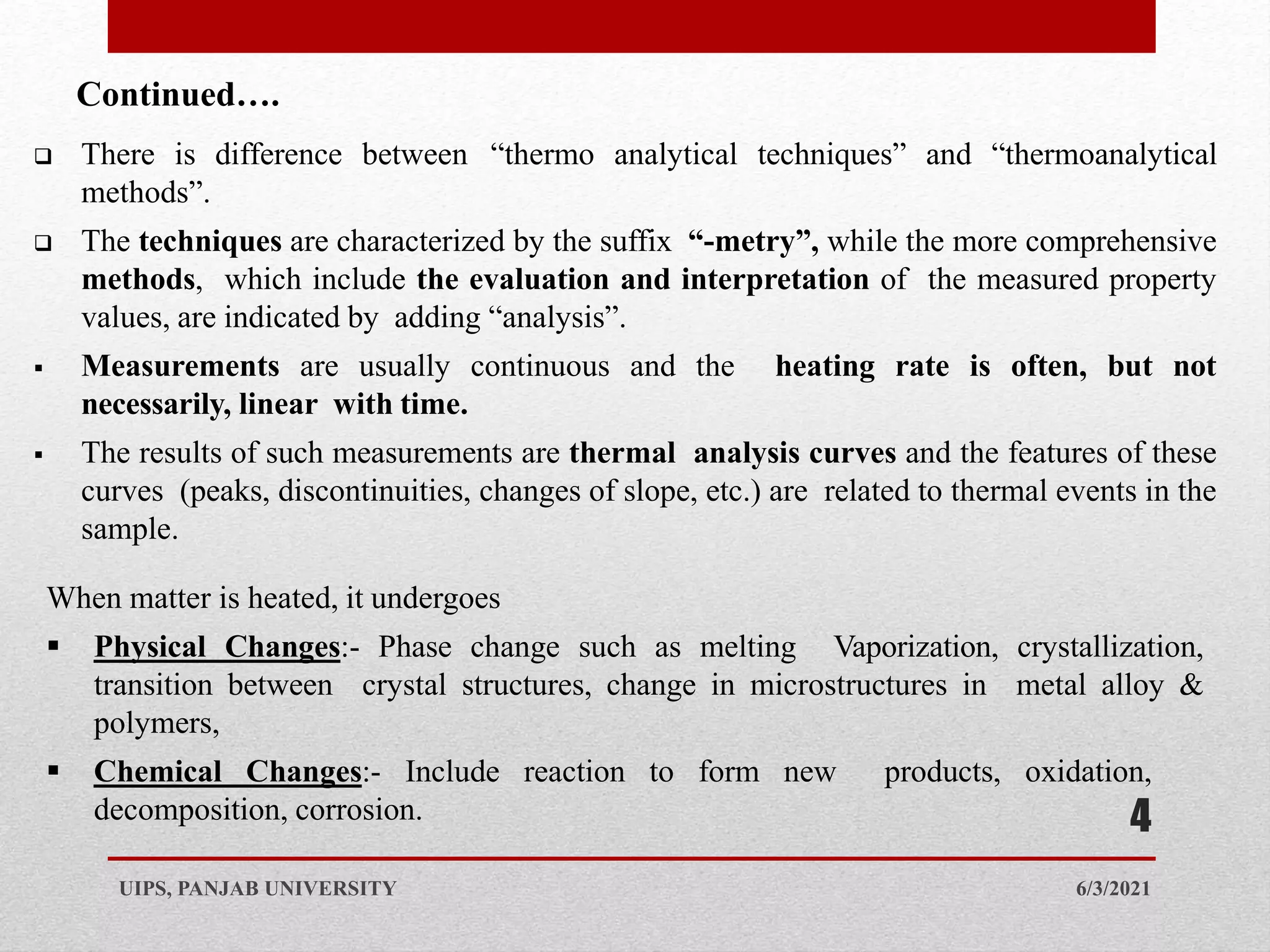 Thermal method of analysis. | PPTX