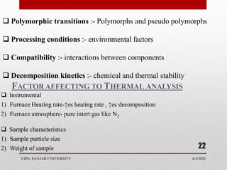 Thermal method of analysis. | PPTX