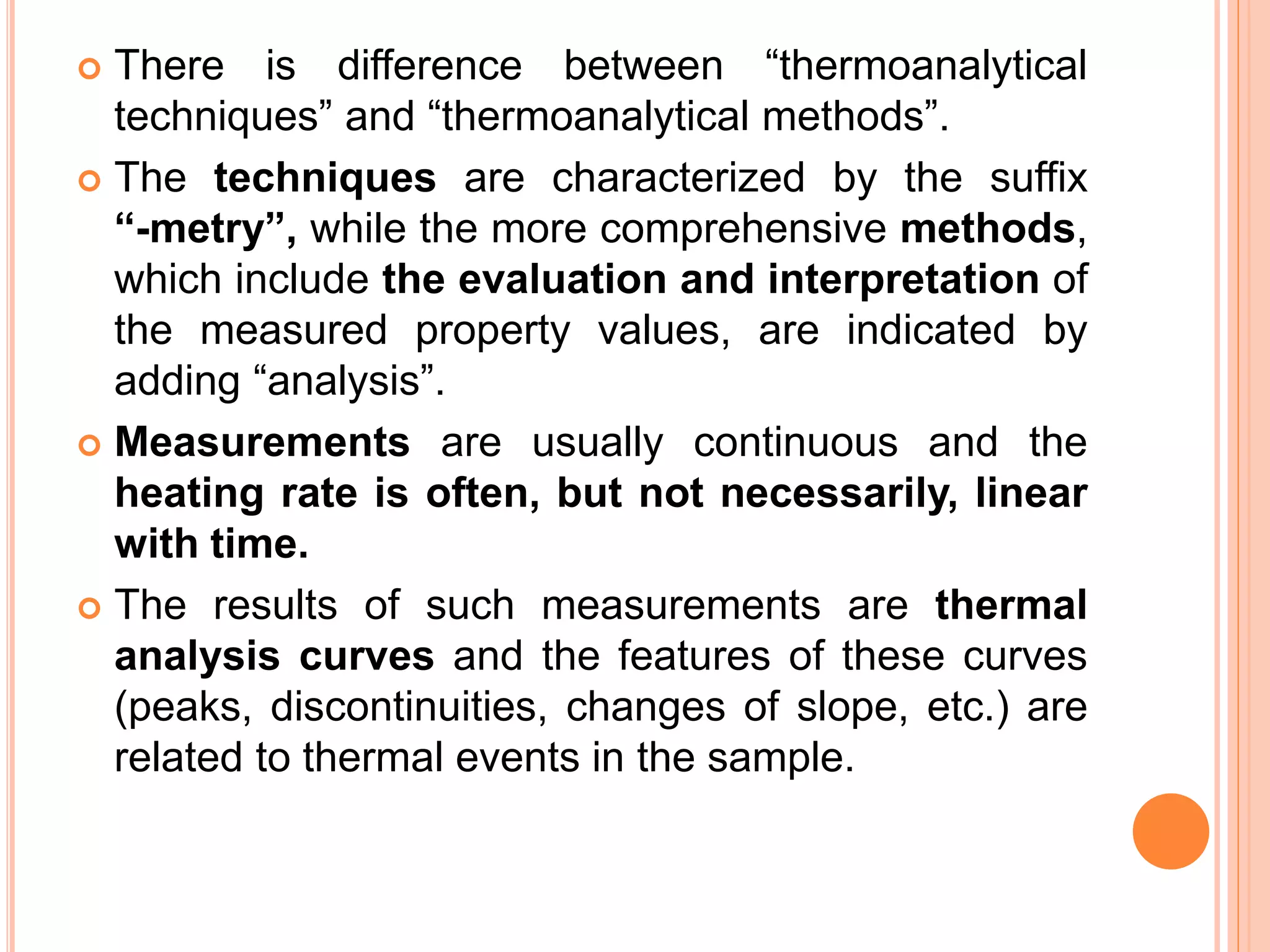 Thermal Method Of Analysis Ppt
