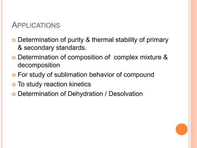 Thermal method of analysis | PPT