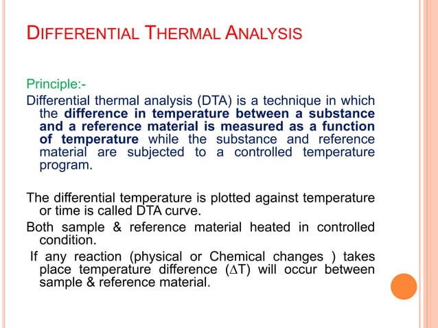Thermal method of analysis | PPT