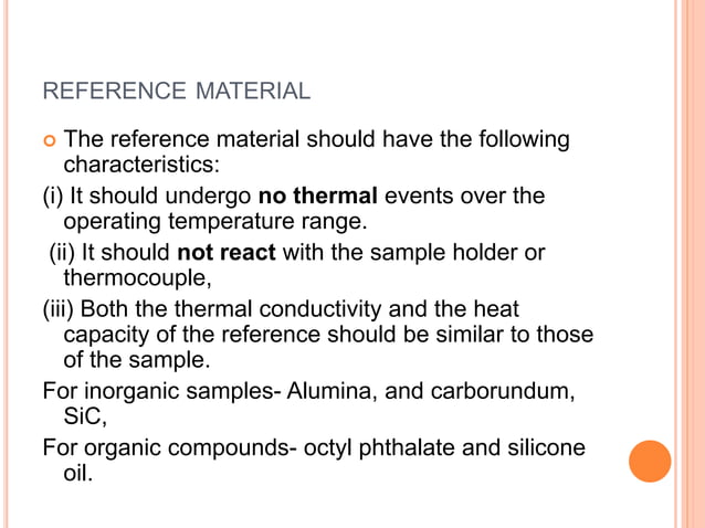 Thermal method of analysis | PPT
