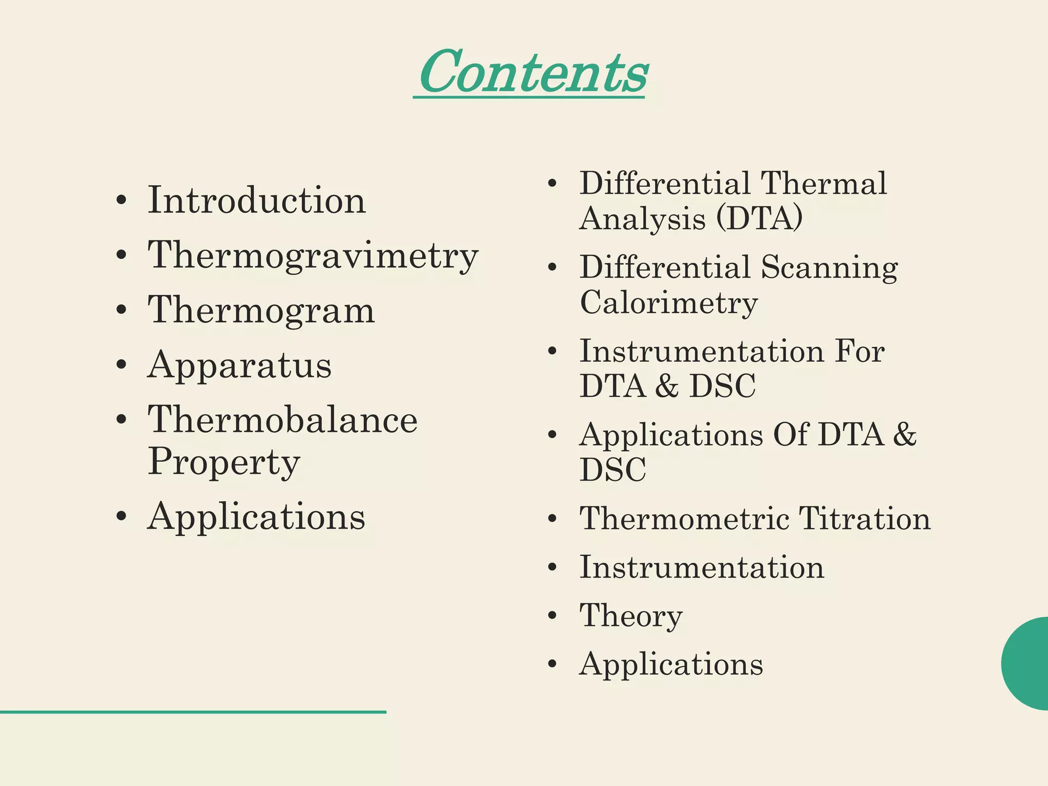 Thermal Method Of Analysis | PPTX