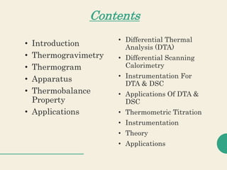Thermal Method Of Analysis | PPTX