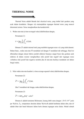 Thermal noise | PDF