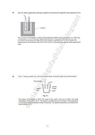PAST YEAR IGCSE (P2-MCQ) | THERMAL PHYSICS | PDF