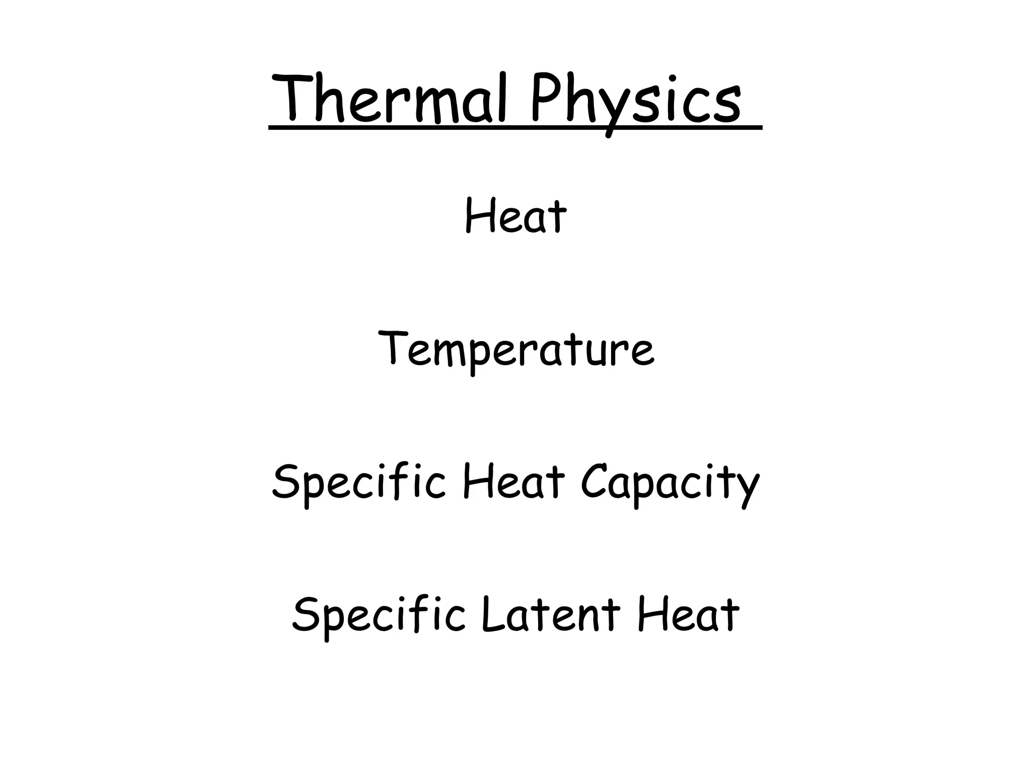 Thermal physics ppt | PPT