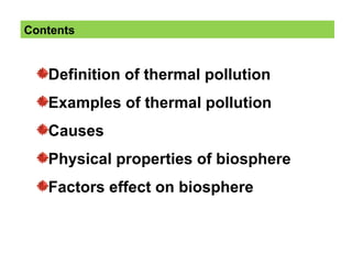Thermal pollution | PPT
