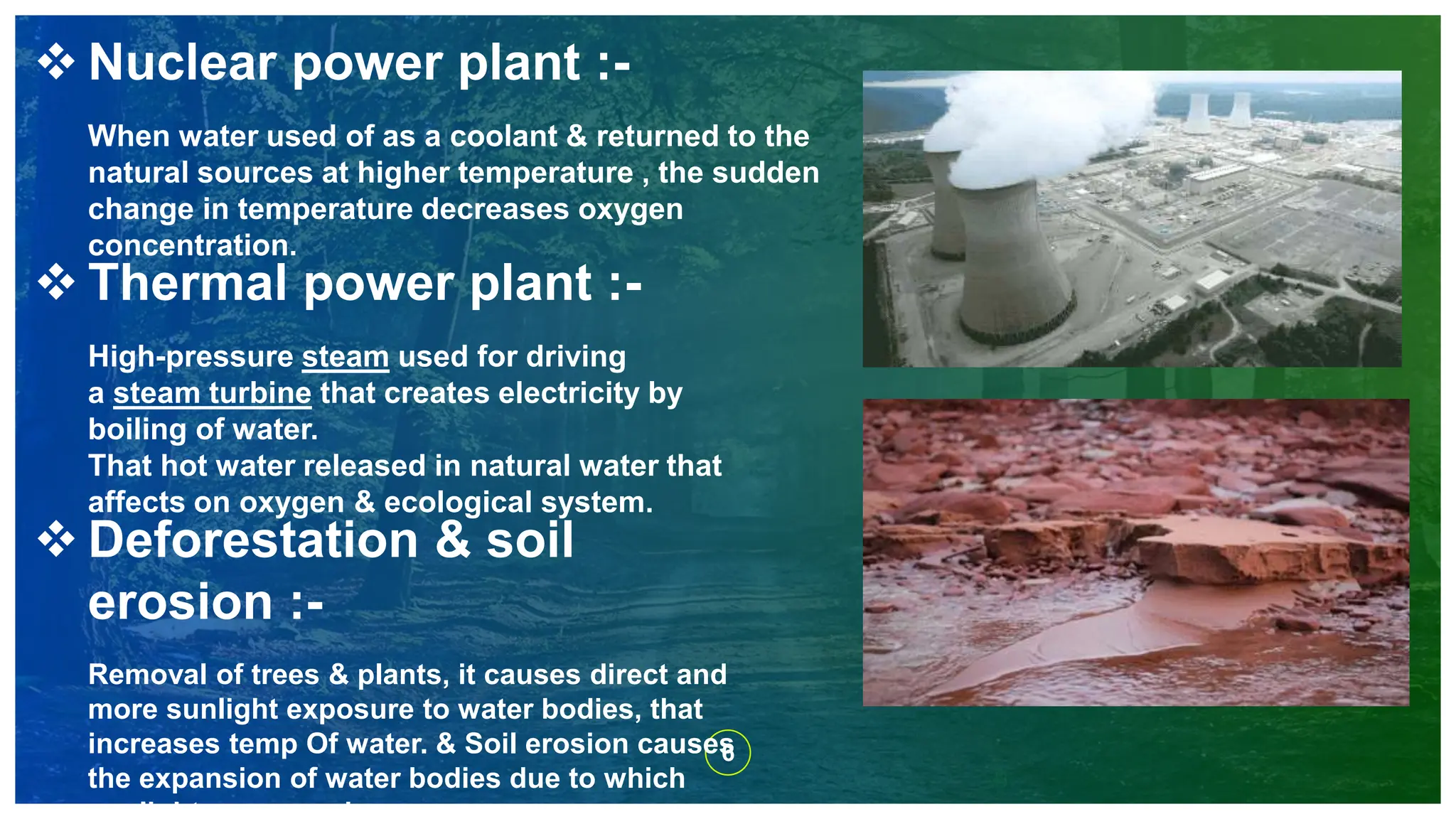 Thermal Pollution.It is caused by the discharge of heated water from ...
