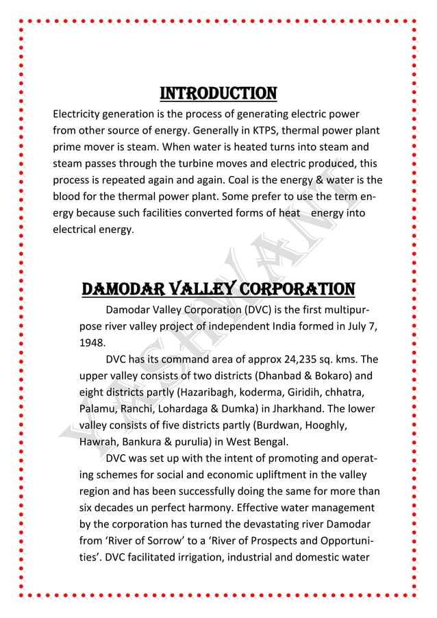 Thermal power house chemistry at DVC BANJHEDIH, KODERMA, JHARKHAND by ...