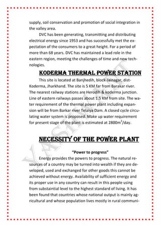 Thermal power house chemistry at DVC BANJHEDIH, KODERMA, JHARKHAND by ...