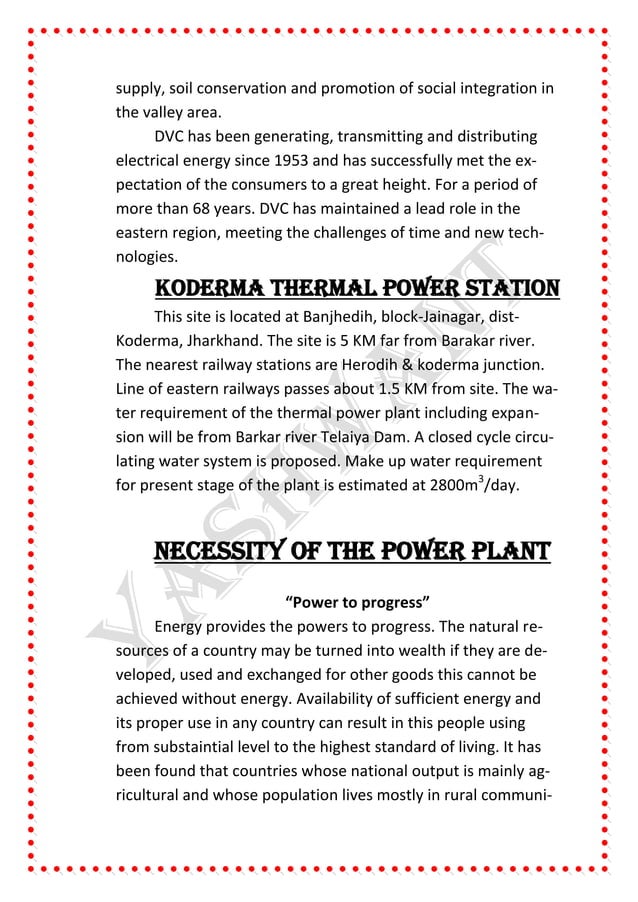 Thermal power house chemistry at DVC BANJHEDIH, KODERMA, JHARKHAND by ...