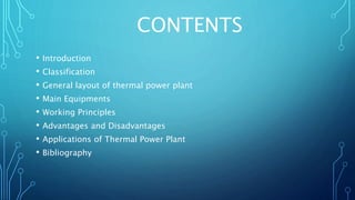 THERMAL POWER PLANT its applications and advantages | PPTX